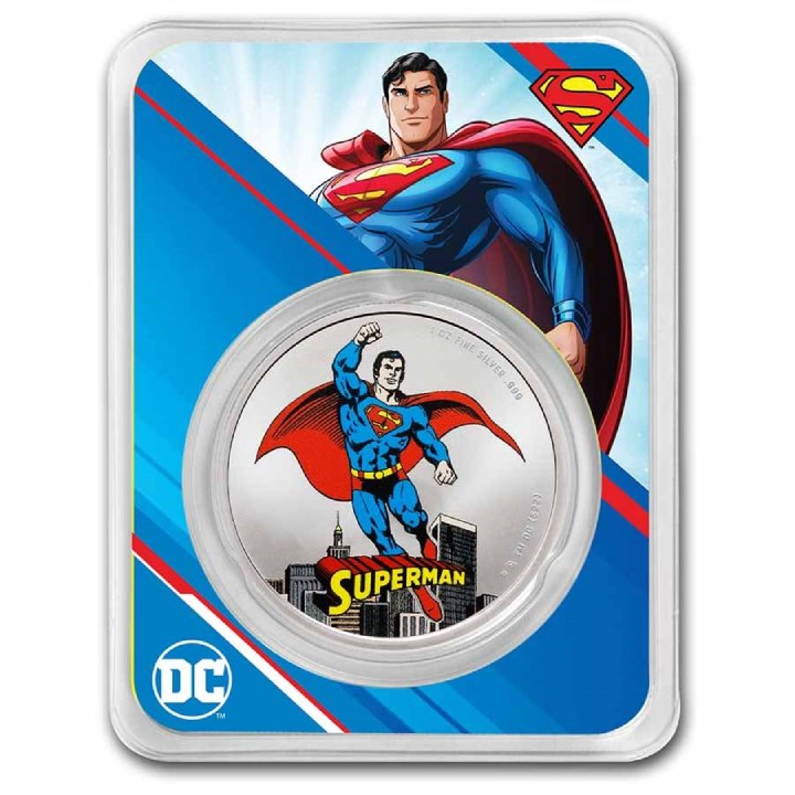 Samoa: DC Comics - Superman Colored 1 oz Silver 2023 Slab – Metal ...