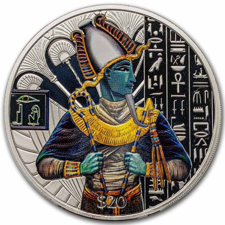 Sierra Leone: Egyptian Gods - Osiris Colored 2 oz Silver 2023 Proof ...